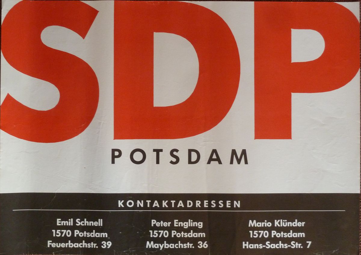 Sozialdemokratische Partei in der DDR (SDP) – SPD Geschichtswerkstatt